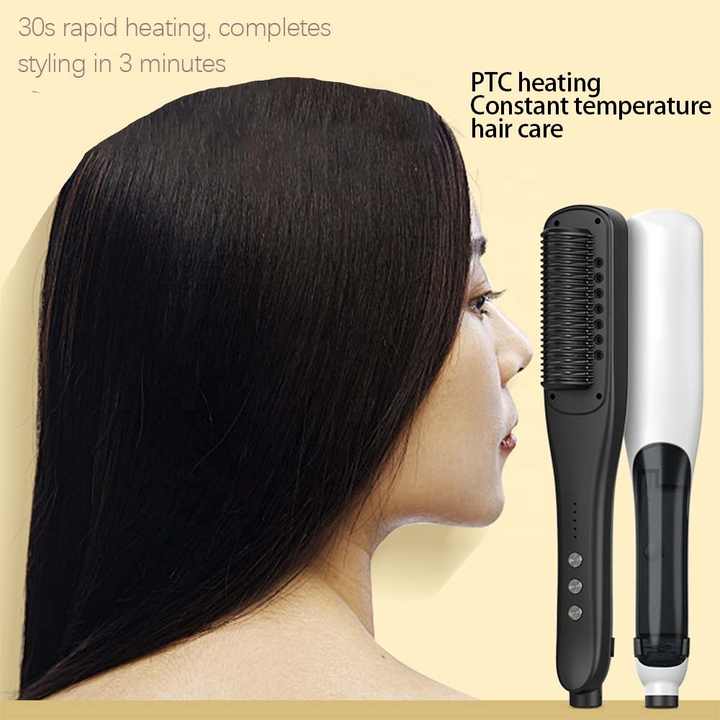 Steam Curler Hair Straightening Hair Brush Hairbrush Anti-Scald Steamer ...