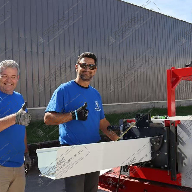 Roofing Sheet Machine Metal Water Channel Round Portable Gutter Rolling ...