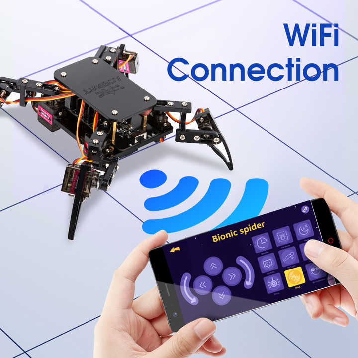 BXF DIY Spider Robot IoT ESP8266 WiFi Wireless IoT Robotic Kit Bionic ...