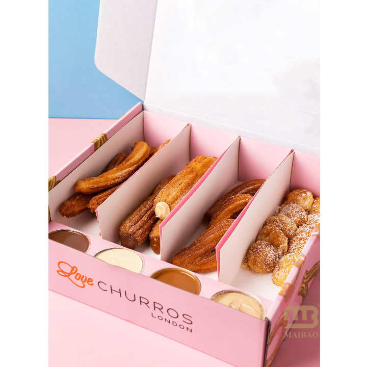 Custom Food Take Away French Fries Paper Box Disposable Churros Paper ...