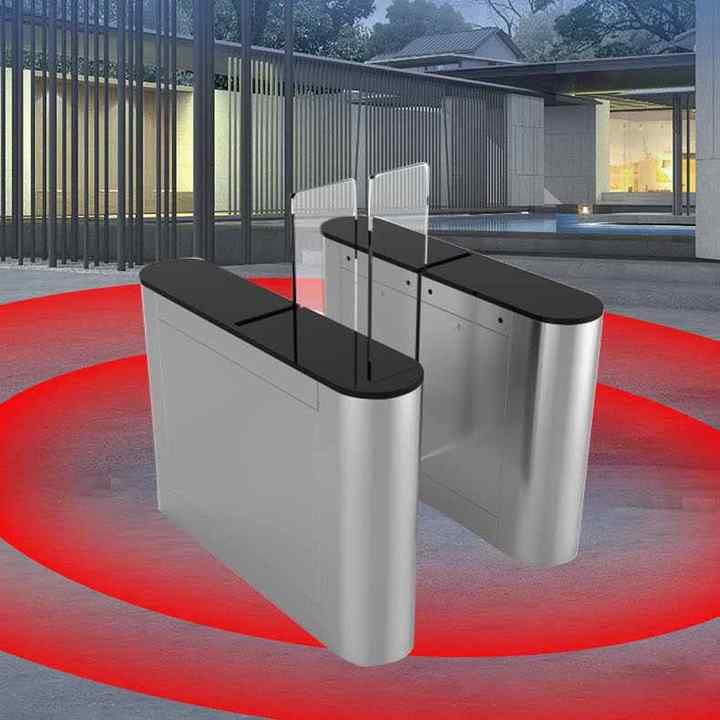 Full Height Speed Slide Barrier Facial Recognition Biometric Access ...