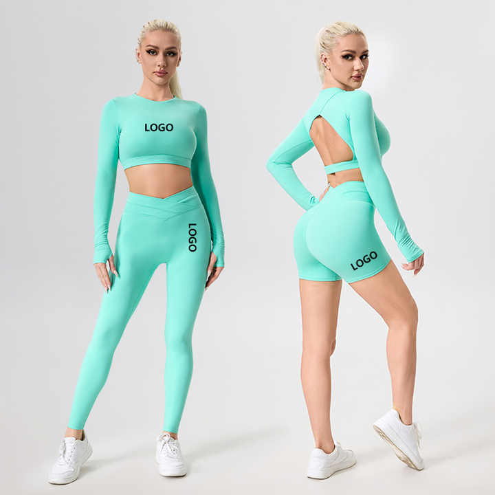 2 Piece Workout Wear Fitness Tops Yoga Outfit Women's Sportswear Gym ...