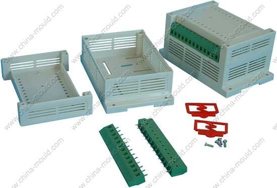 Custom Din-Rail Terminal Blocks Case Mount Abs Pcb Industrial Box