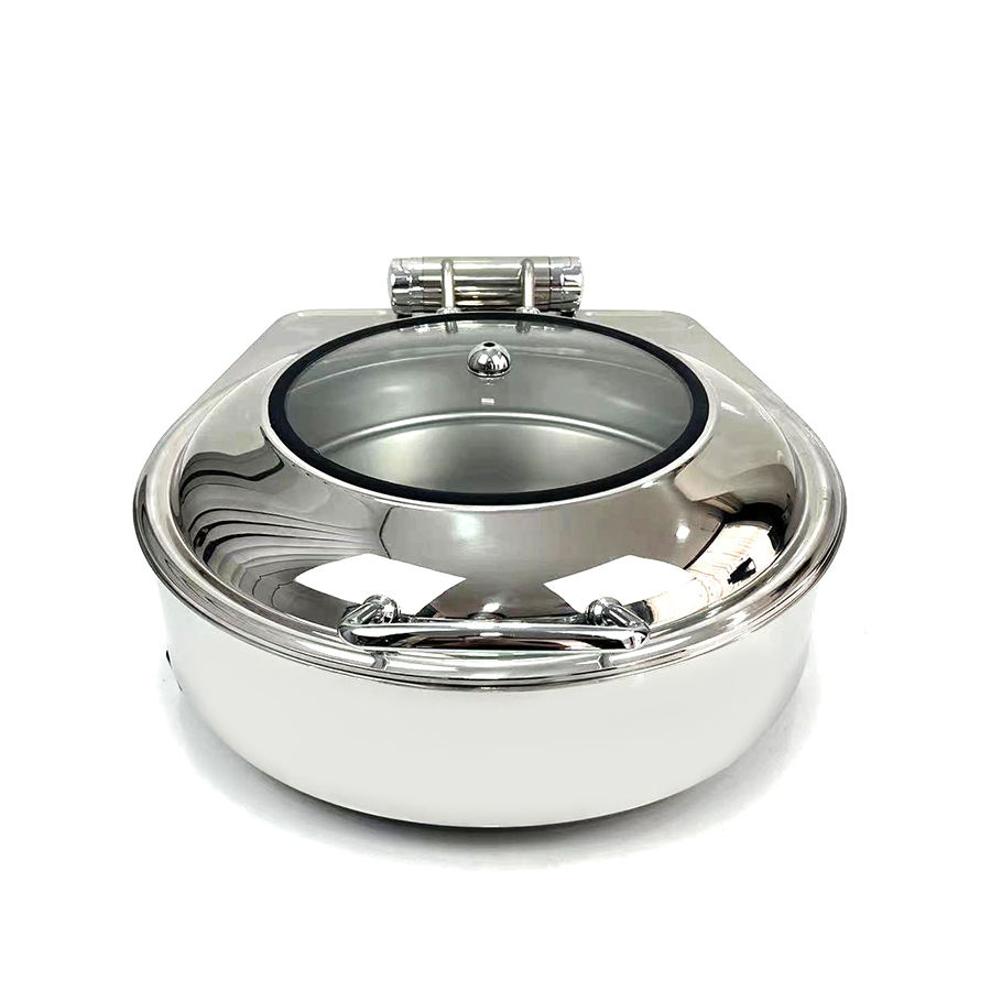 6L Stainless Steel Top Round Clamshell Chafing Dish Warmer Hotel Buffet ...