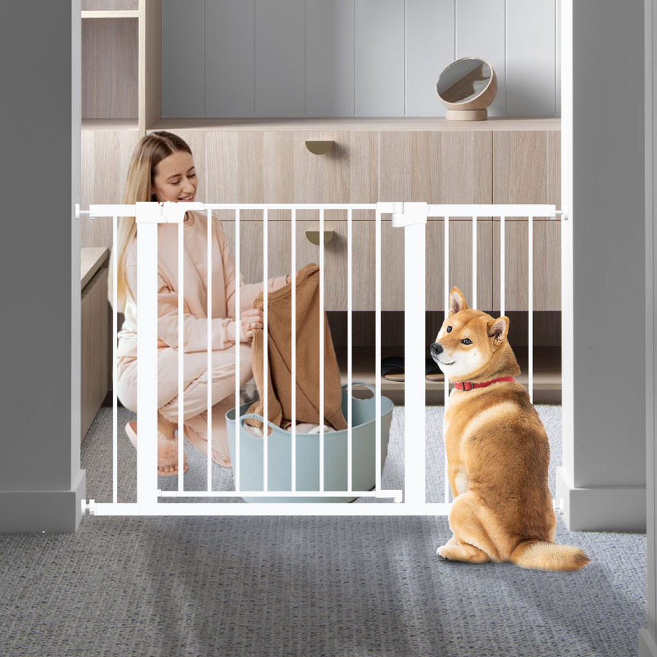 Wall-Mounted Set Extendable Stairway Metal Baby Gate with Kids ...