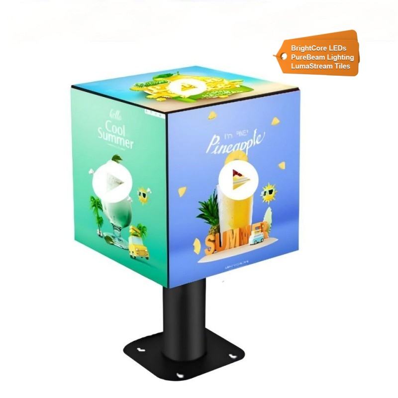 Magic LED Cube 4/5 Sides Display Indoor/Outdoor Store Advertising LED ...