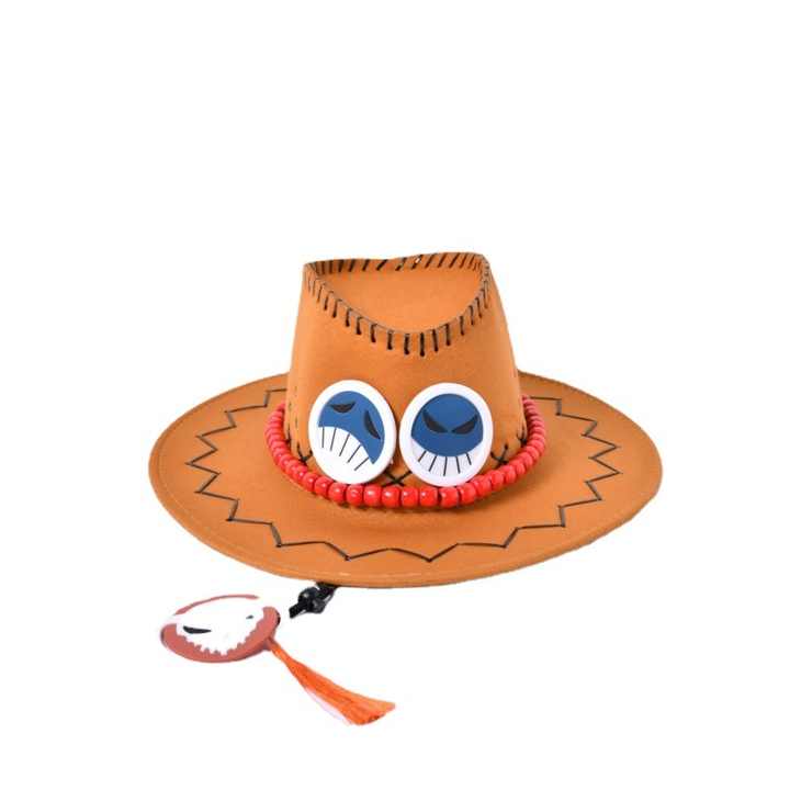 One Pieced Luffy Boxer Ace Anime Cosplay Cowboy Pirates Festival Hats ...