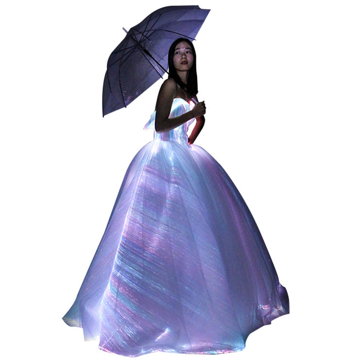 Luminous LED Wedding Dress - Fibre Optic Fashion Statement
