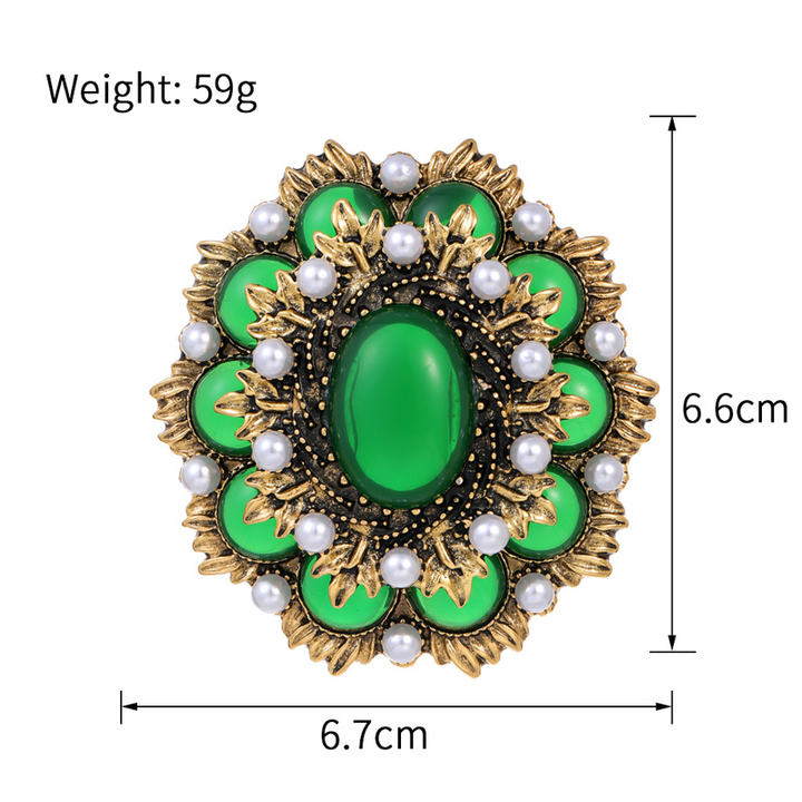 Vintage Baroque Brooch Ladies' Palace Style Pearl Chest Flower Luxury ...
