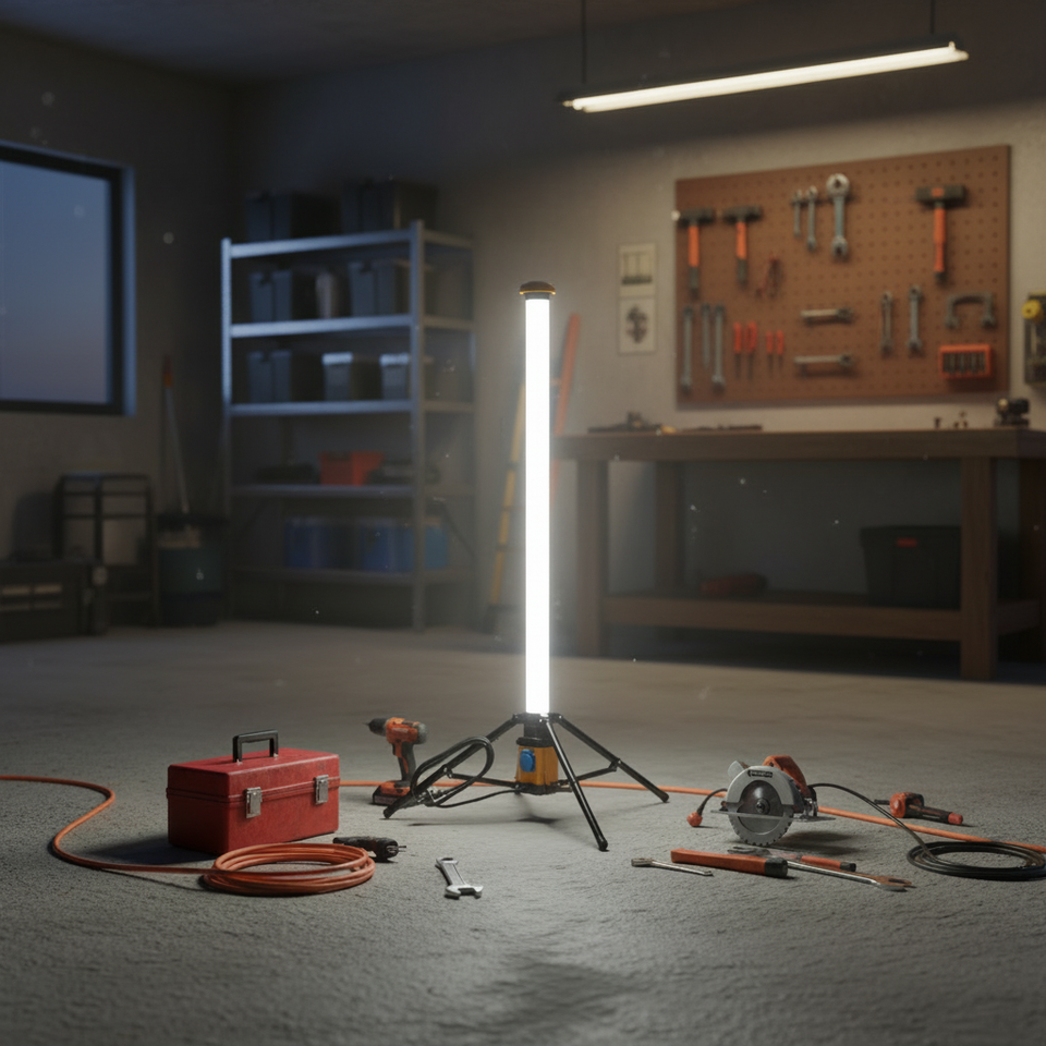 Mainpower LED Tower Light Dimmable Portable IP65 Waterproof Workshop ...