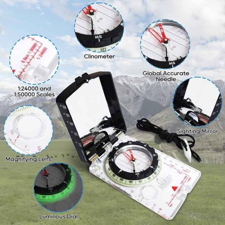 Zhanguang Advanced Boy Scout Compass Pointer Dial Orienteering Compass ...