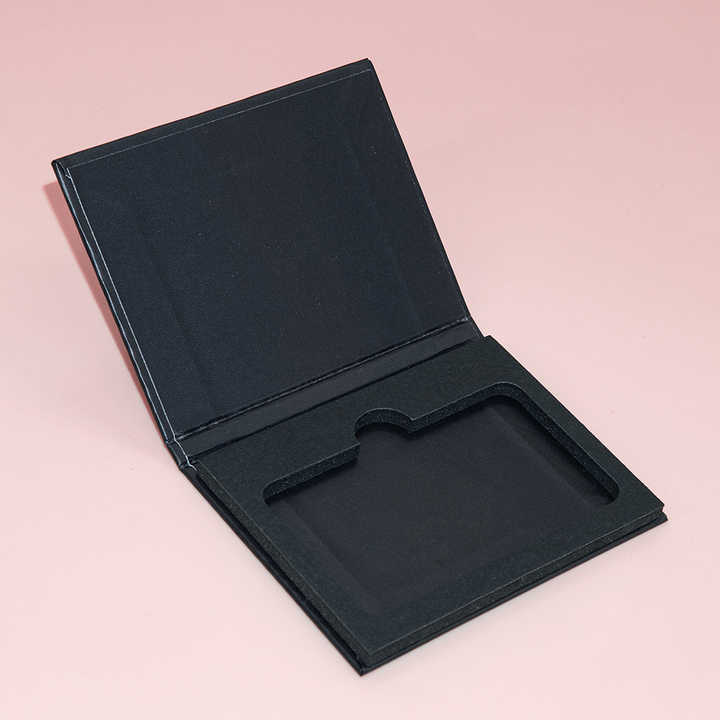 Custom Logo Rigid Book Shape Black Card Board Packaging