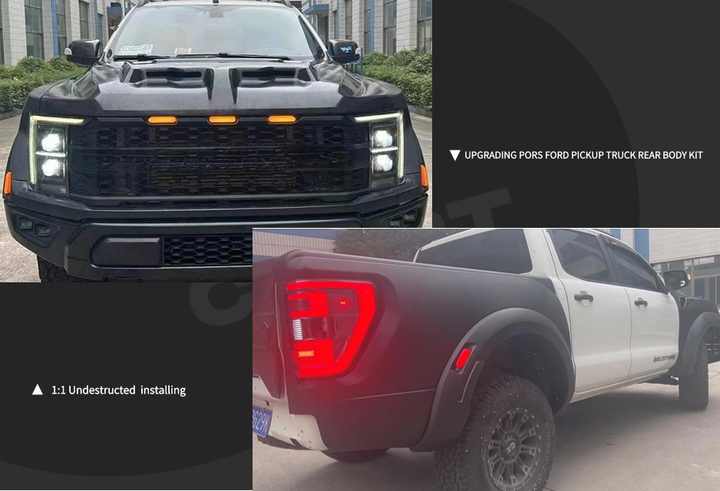 High Quality Facelift Body Kit for 2012-2021 Ford Ranger Upgrade to ...
