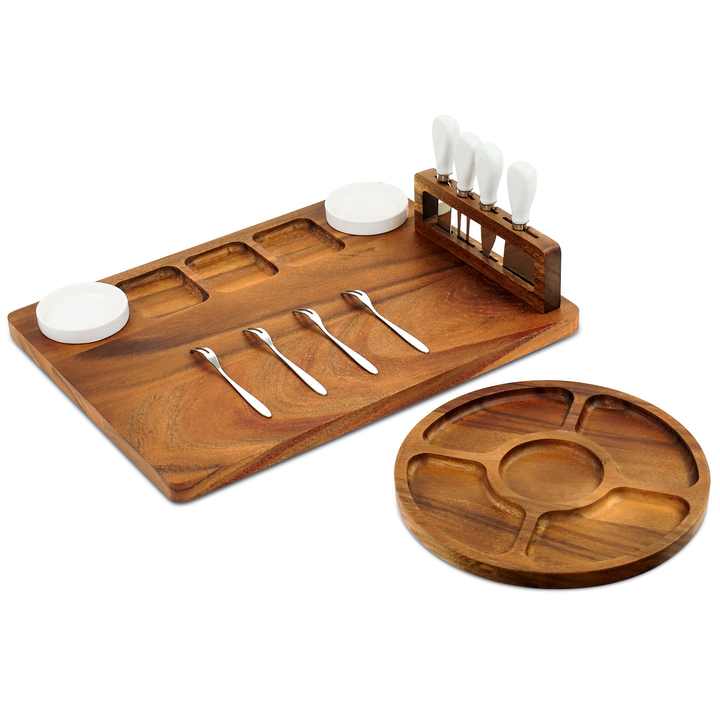 Walnut Wood Charcuterie Boards Set, Large Cheese Board Set | Homex_BSCI ...