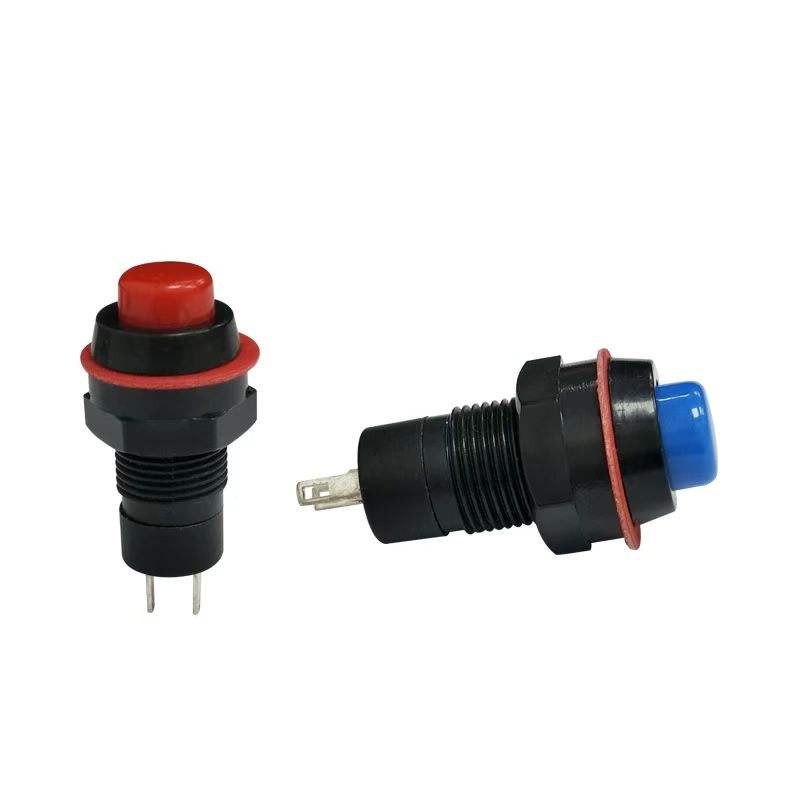 2-Pin Push Button Reset Switch Flat Head Max. 3A Current 250V Max ...