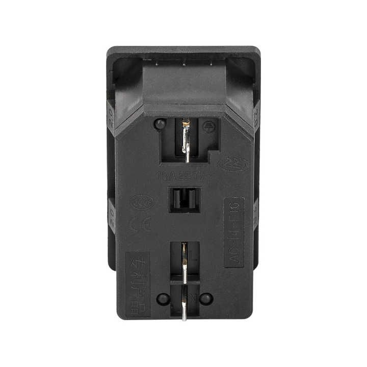 Panel Mount Ac Power Socket 250v Connector Industrial 3-Pin Plug Socket ...