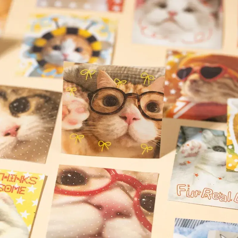 Cute Cat Face Sticky Note Sticker Kawaii Memo Pad for Journaling ...