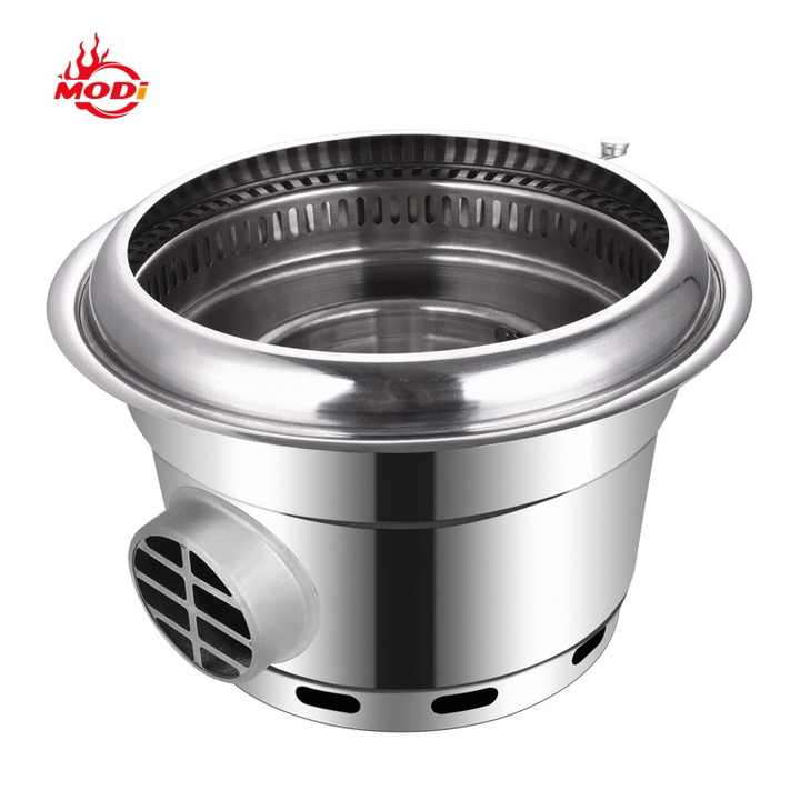 Modi Barbecue Circular Barrel Bbq Table Korean Charcoal Round Grills ...