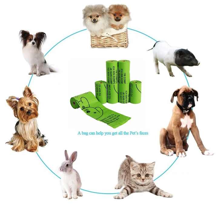 eco friendly compostable corn starch pet doggie puppy poop waste ...