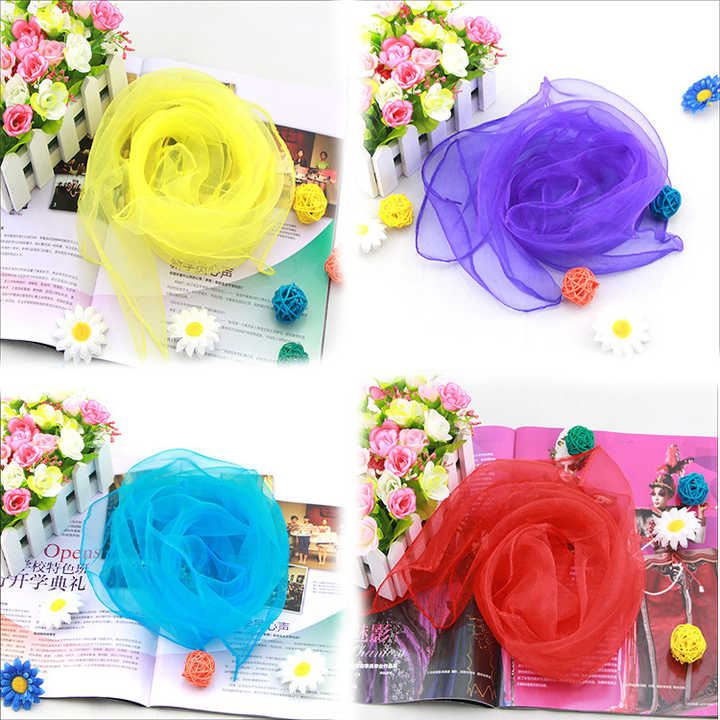 70*70cm Square Juggling Silk Dance Scarves Movement Scarves Dance ...