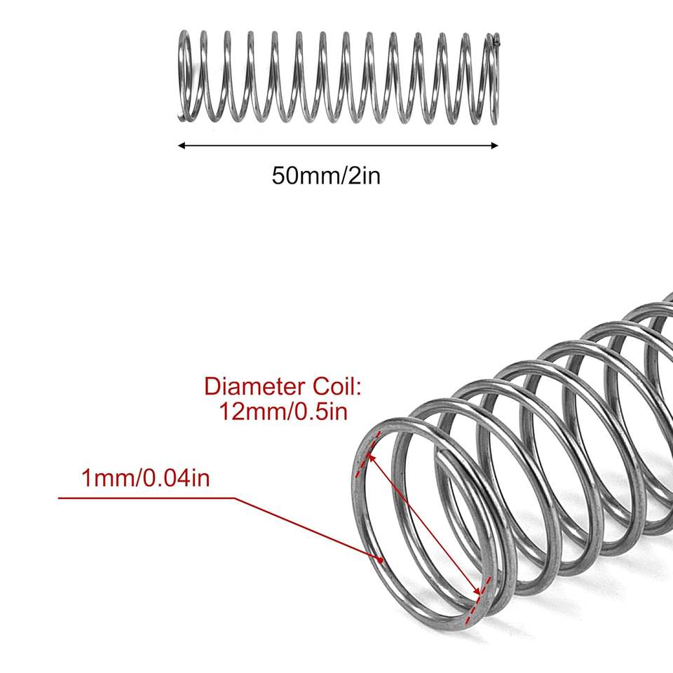 Compression Coil Industrial Stainless Steel Spring Wire Diameter 1mm ...