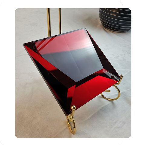 Gradient Crystal Glass Brick - Ice Crystal Textured Building Blocks