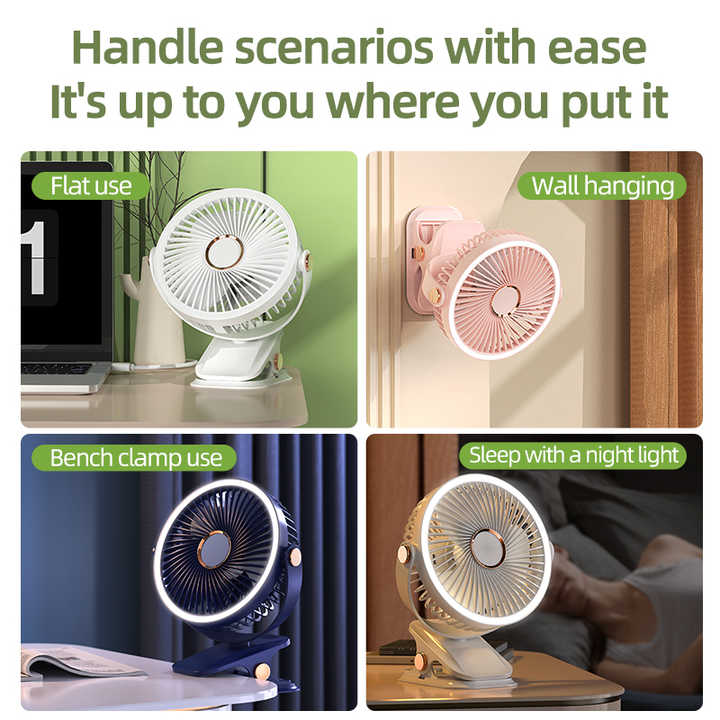 Mini Clip Fan - Portable, Rechargeable Cooling Solution