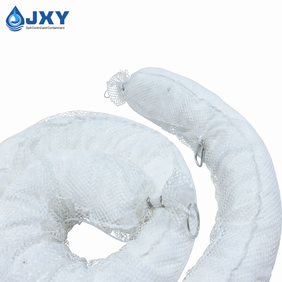 White Absorbent Oil Absorbent Booms for Float on Water Surface and ...