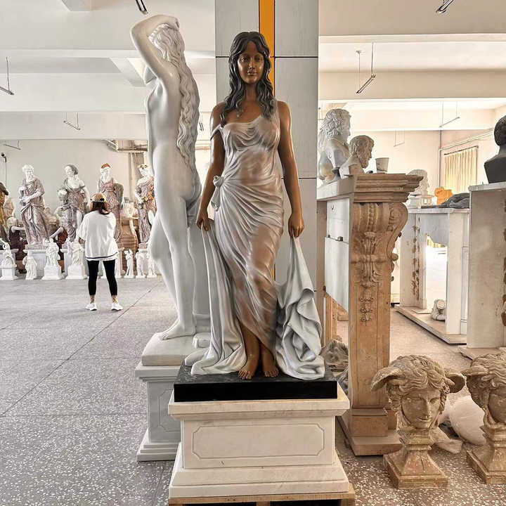 Beautiful Lifesize Female Bronze Estate Statues Sculpture