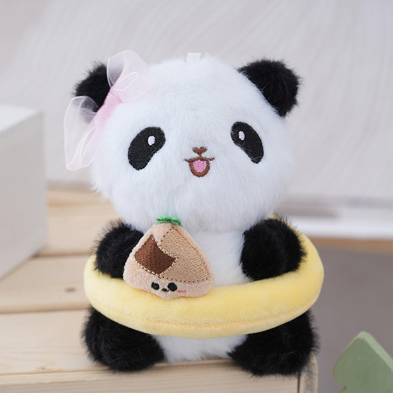Peluches Swimming Ring Panda Plush Toy Keychain Plushie Panda Bears ...