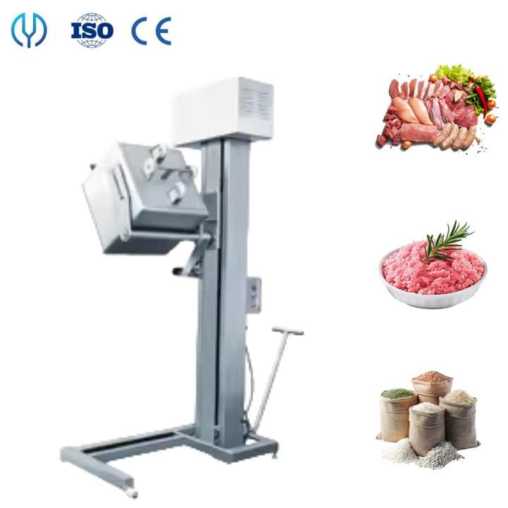 SUS304 200L Column-lift Meat Trolley Tipping Elevator Meat Food ...