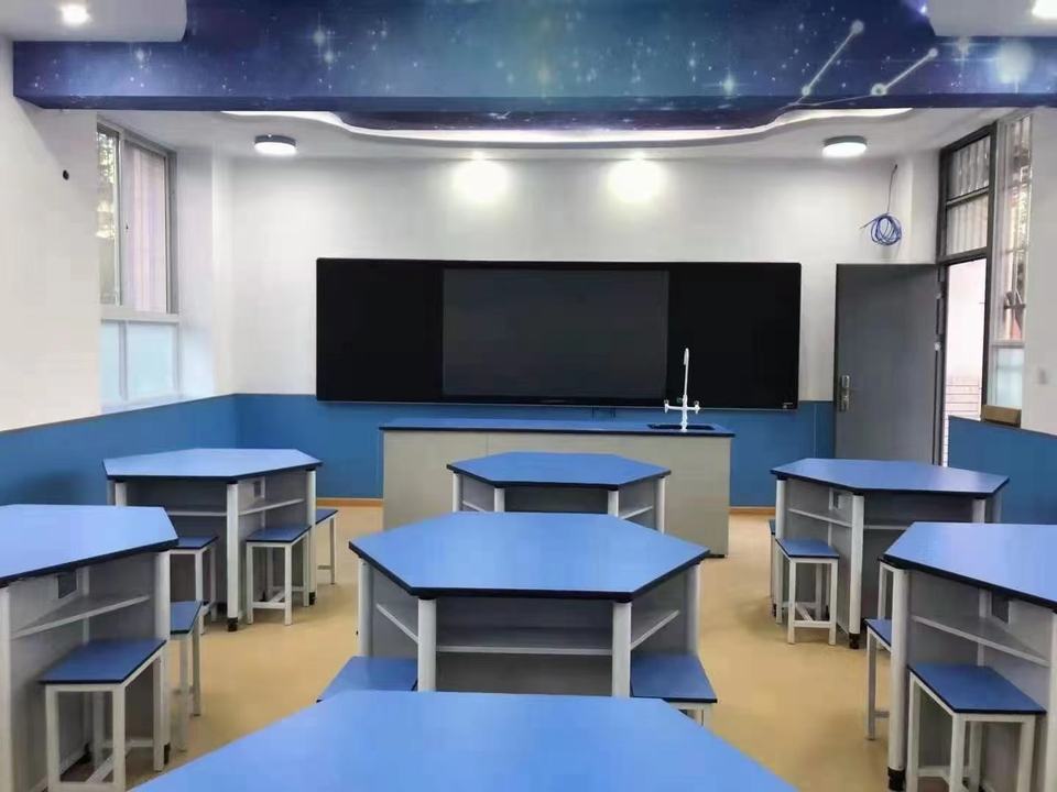 Hexagonal Duty Laboratory Table with Aluminum Frame & Corrosion ...