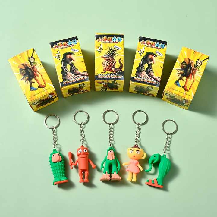 TungTungTung Sahur Stick Figure PVC Keychain Pendant Funny 24-Draw ...