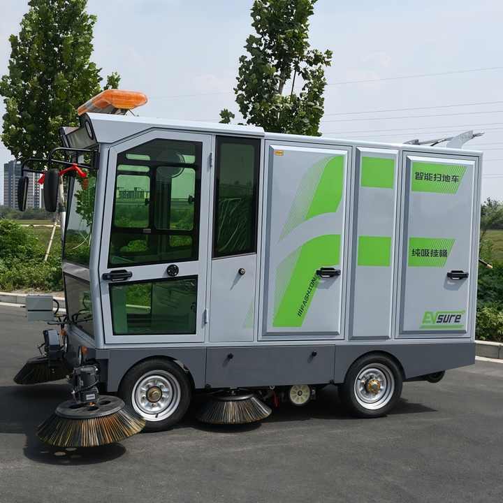 Street Cleaning Machine Road Vacuum Sweeper Ride on Outdoor Floor ...