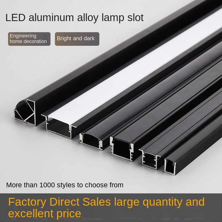 Factory Price Surface Flat Recessed t Slot LED Profile with PC Cover ...