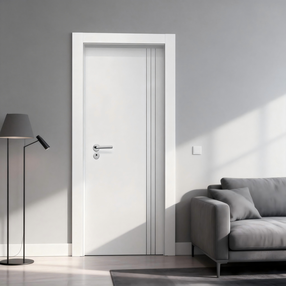 Modern Waterproof Solid Wood PVC Interior Doors New Design with ...