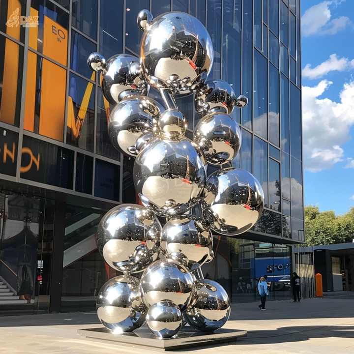 City Square Outdoor Park Decor Custom Abstract Art Metal Polished ...