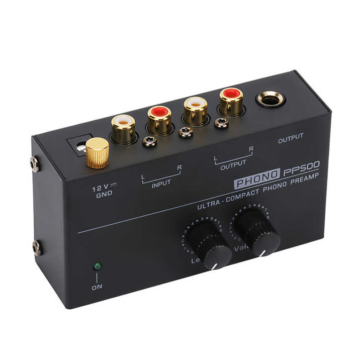 PP500 Stereo RCA Phono Preamp Home Studio Electric Guitar Microphone Audio Headphone Monitor ...