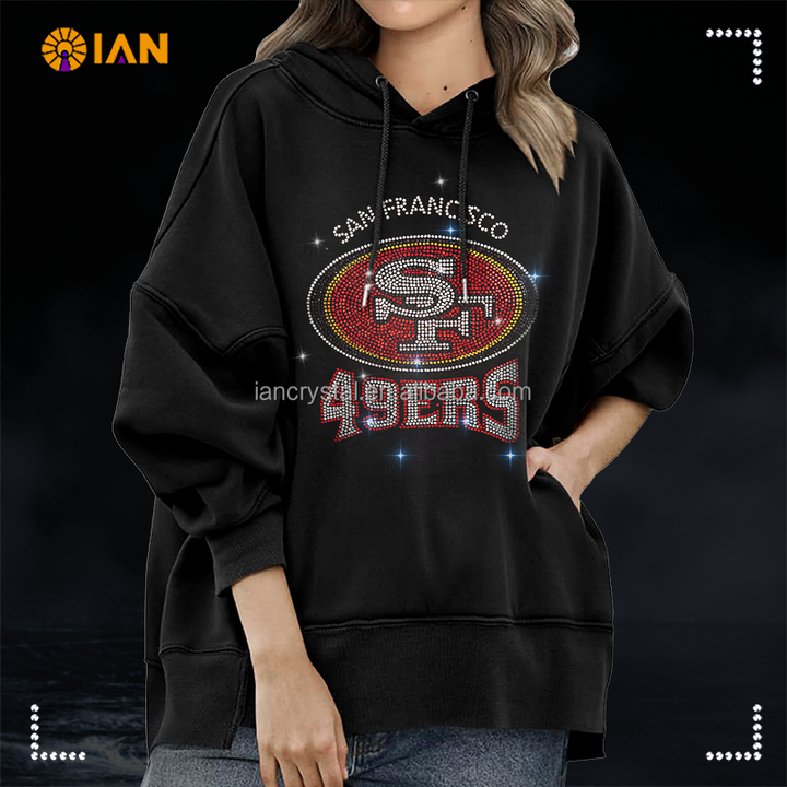 Custom Bling Crystal NFL Team Logo - SF 49ers Rhinestones