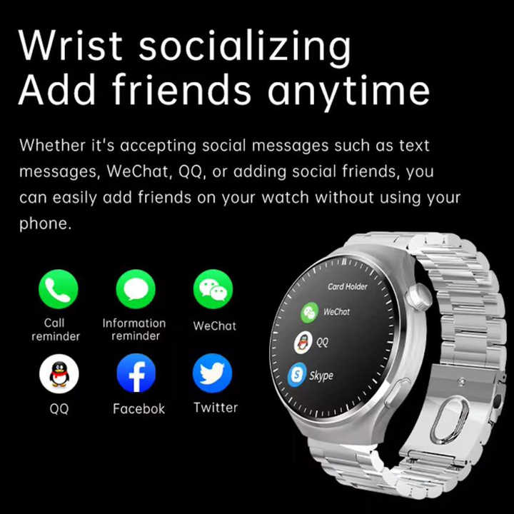 Smartwatch with Round AMOLED Screen - Waterproof & Versatile