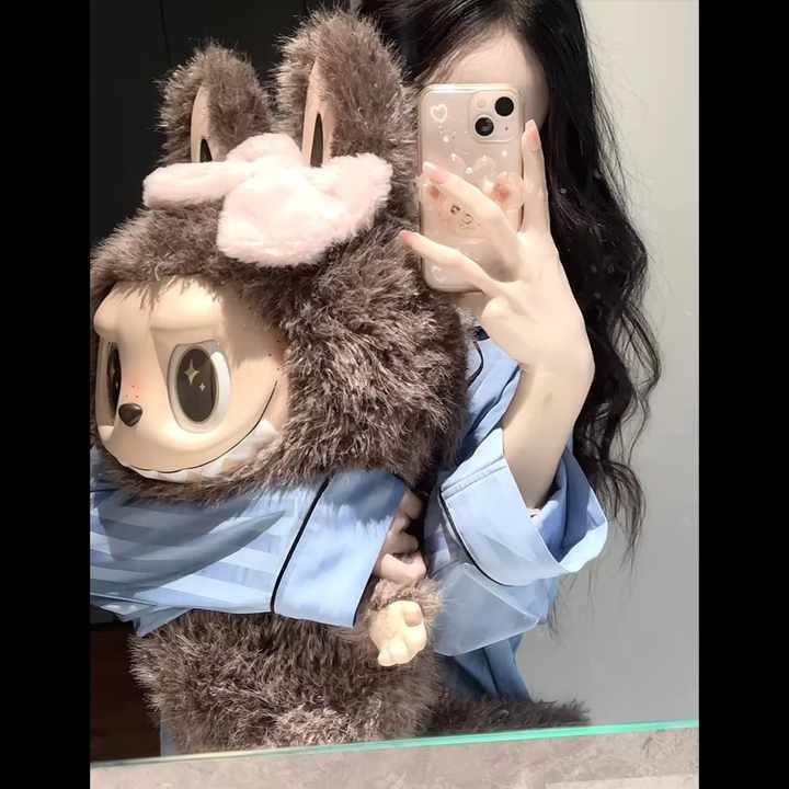 Genuine Zimomo I Found U Enamel Figure 58cm Labubu Doll