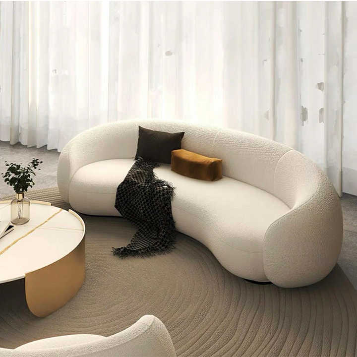 Modern White Circle Sofa - Minimalist Contemporary Design
