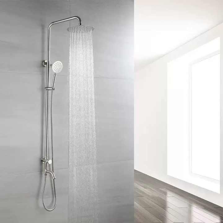 Modern Chrome Cold water Shower Head Set bathroom Shower faucet with ...