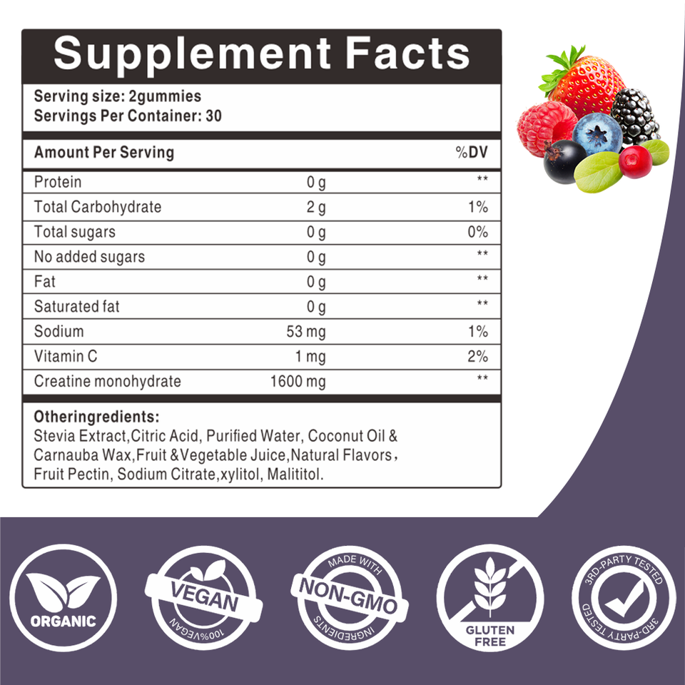 Creatine Monohydrate Gummies OEM ODM Pre-Workout Boost Energy ...