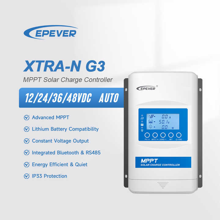 12V 24V 48V 10A 20A 30A 40A XTRA-N G3 Series EPEVER Solar Power Regulators MPPT Solar Charger ...