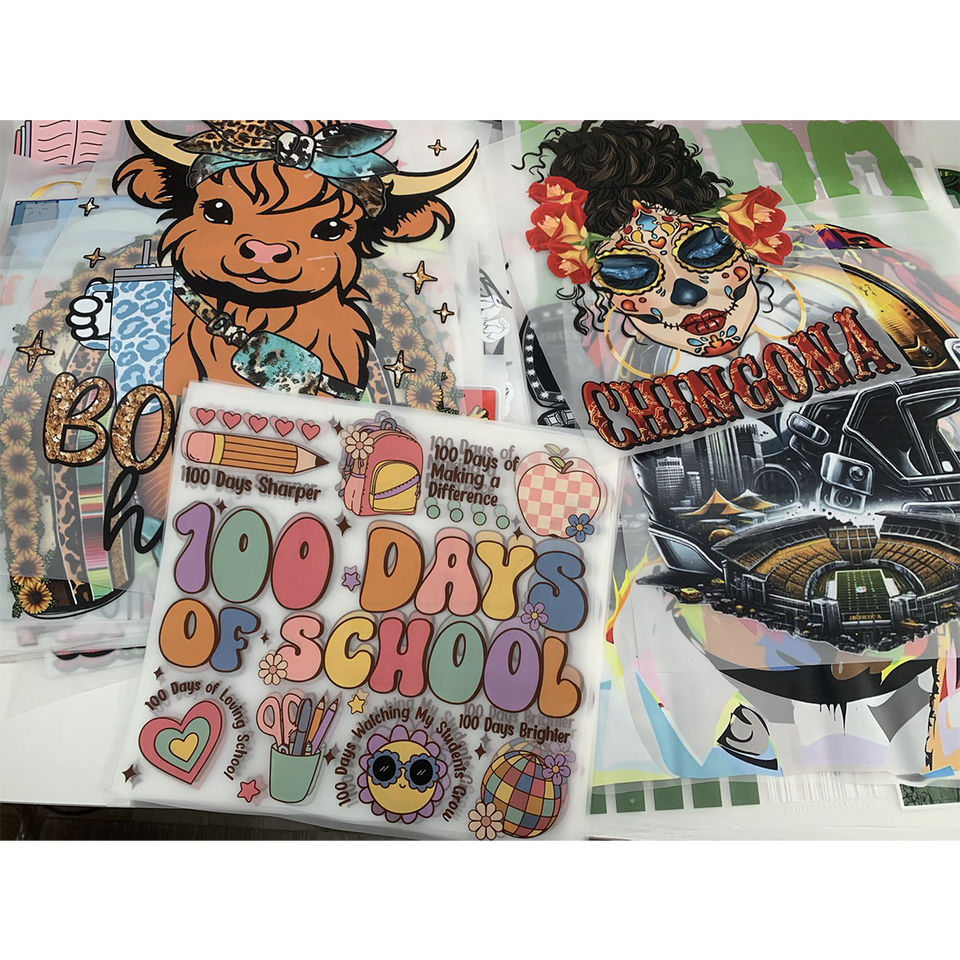Transfers Print 100 Day of School Stickers Thermal Transfer New Design ...
