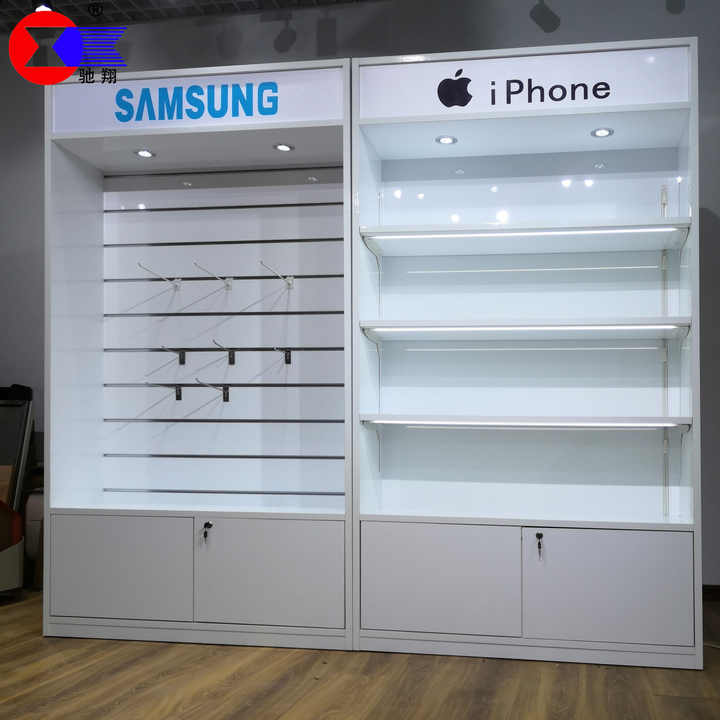 High Quality Store Slatwall Display Rack Shelves for Cell Phone Accessories