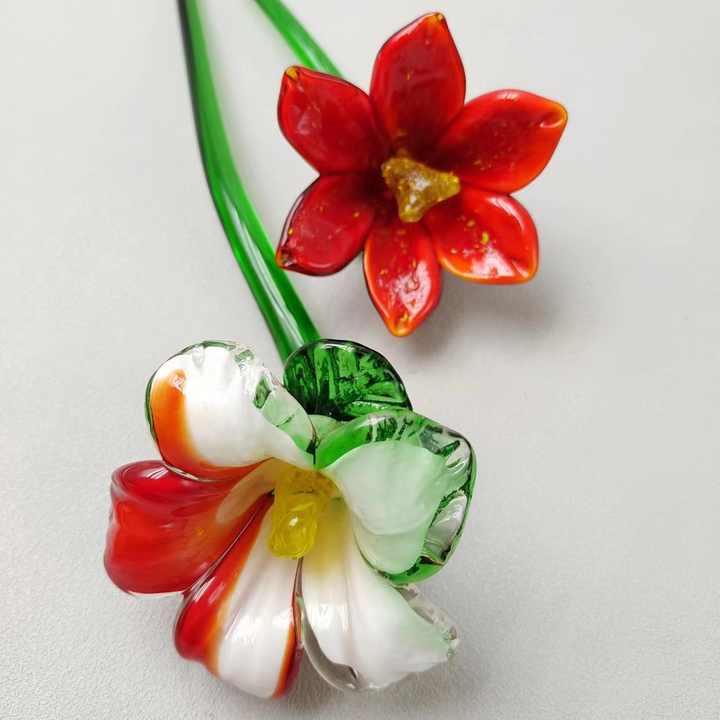Handmade Murano Glass Roses - Perfect for Home Decor