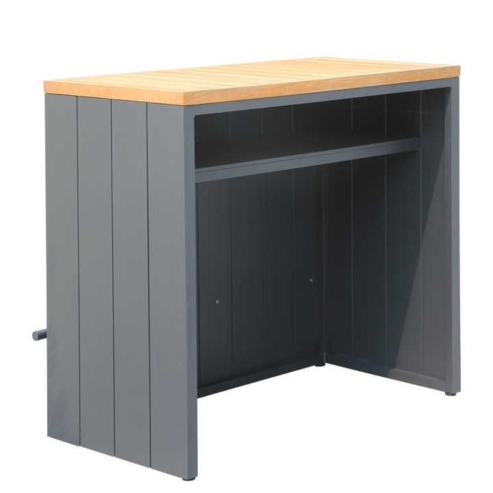 OSMEN May Flower Outdoor Bar Counter Furniture with Teak Tabletop Bar ...