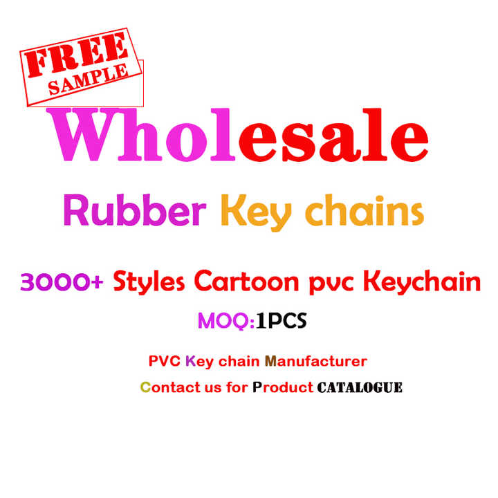 Customised 3D 2D Anime Keychain Logo Rubber Strap Cartoon